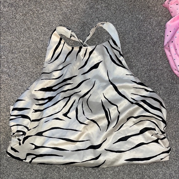 Zara | Tops | Zara Black And White Zebra Print Top | Poshmark